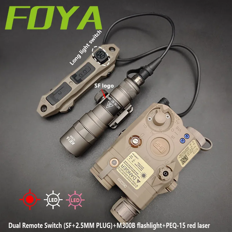 PEQ15-Laser-Indicator-Red-Blue-Green-Aim-Hunting-Weapon-M300B-M600B ...