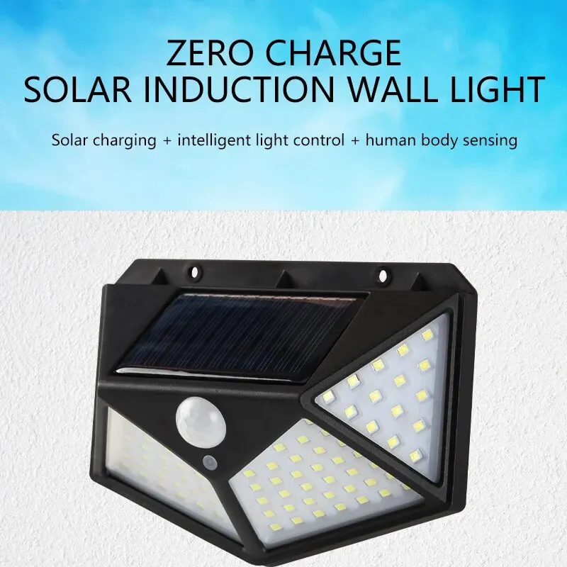 100LED-Solar-Wall-Lamp-Outdoor-Lampwaterproof-Motion-Sensor-Solar ...