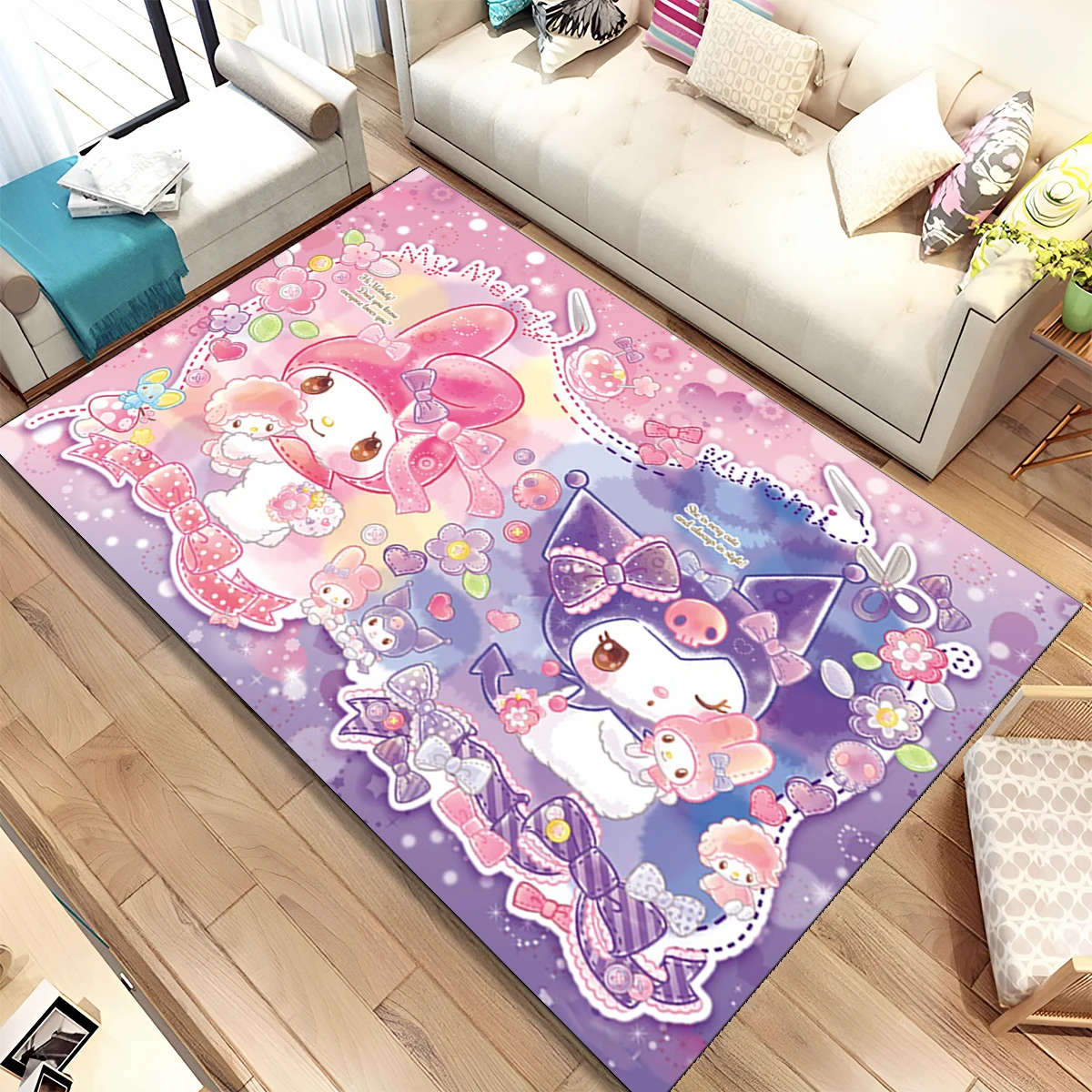 3D-Cartoon-Kuromi-Sanrio-Girl-Carpet-Rug-for-Home-Living-Room-Bedroom ...