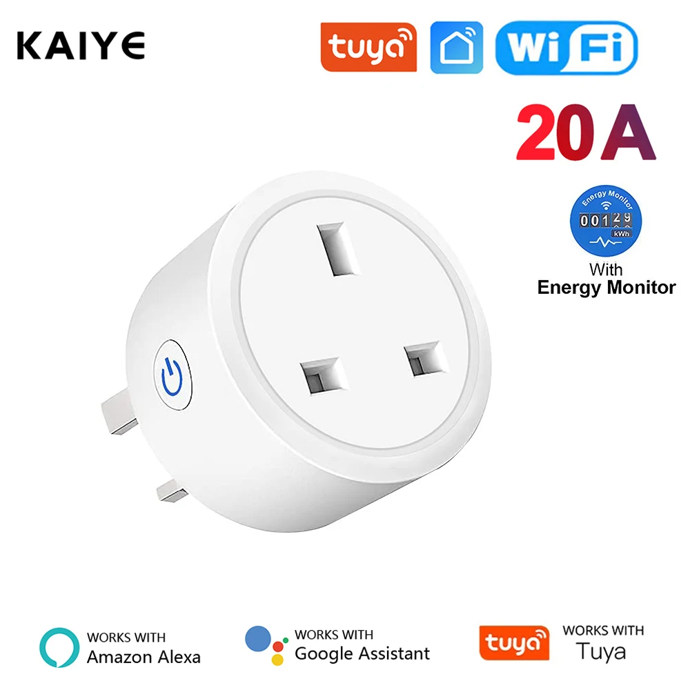 Tuya-WiFi-Smart-Plug-Socket-20A-UK-Power-Outlet-Wireless-Smart-Socket-Energy-Monitor-Timer ...