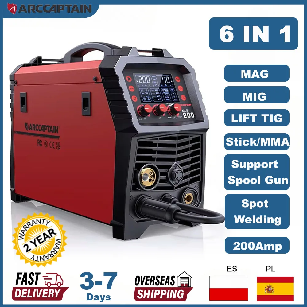 ARCCAPTAIN-6-IN-1-MIG-Welding-Machine-FLUX-Cored-Wire-MIG-Inert-Gas-MMA ...