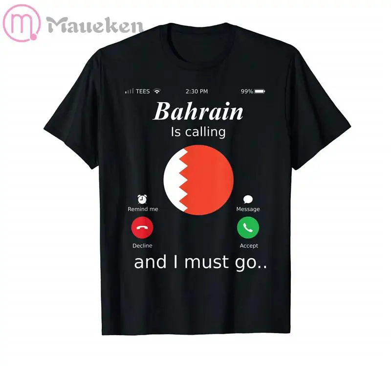 2022 Bahrain Men T Shirts Fashion Nation Team 100% Cotton T-shirt ...