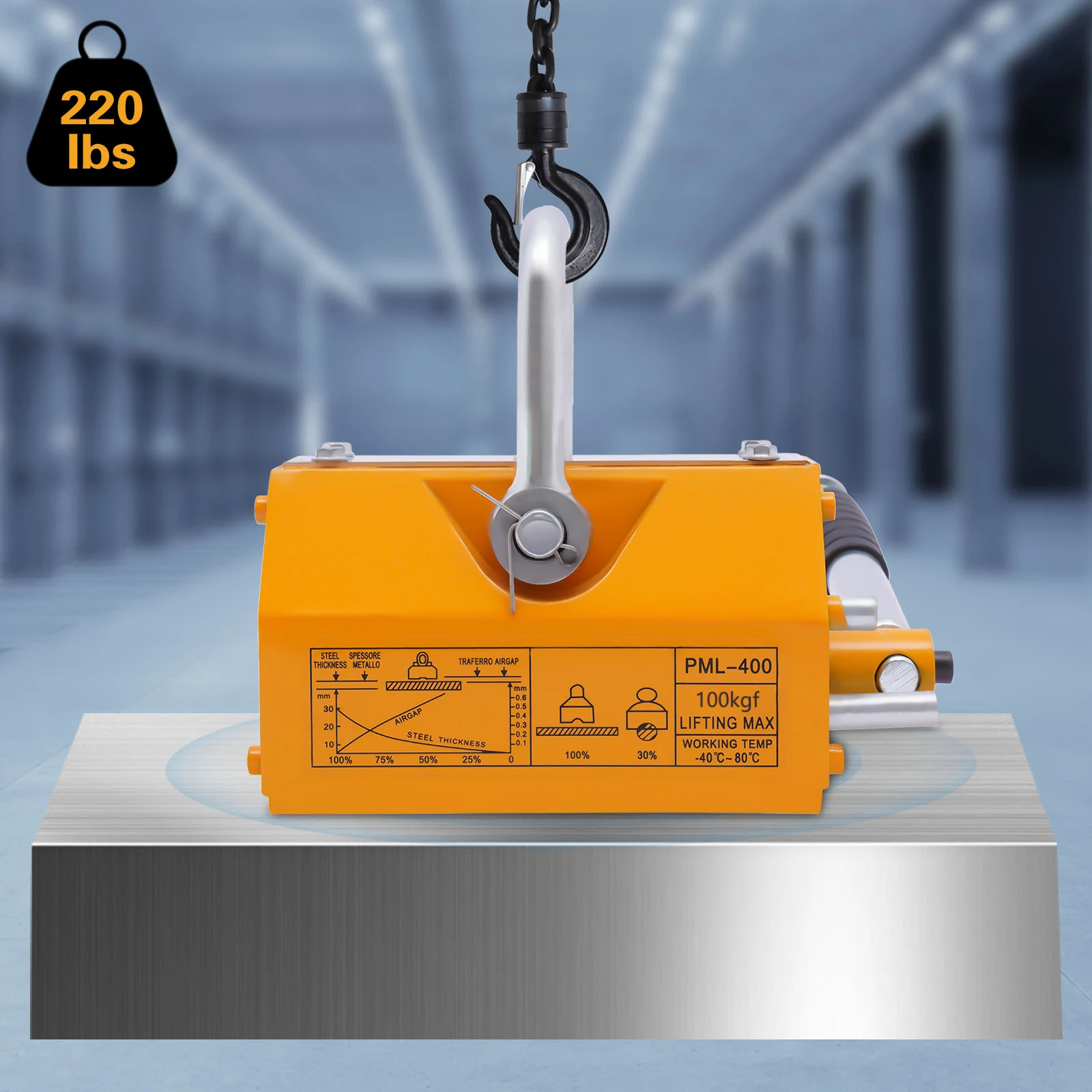 100KG-Magnetic-Lifter-220LBS-Pulling-Capability-Steel-Magnet-Lifting ...