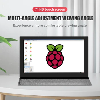 7 인치 터치 스크린 IPS 라즈베리 파이 1024x600 HD LCD HDMI 호환 디스플레이 및 거치대, RPI 4B 3B ...