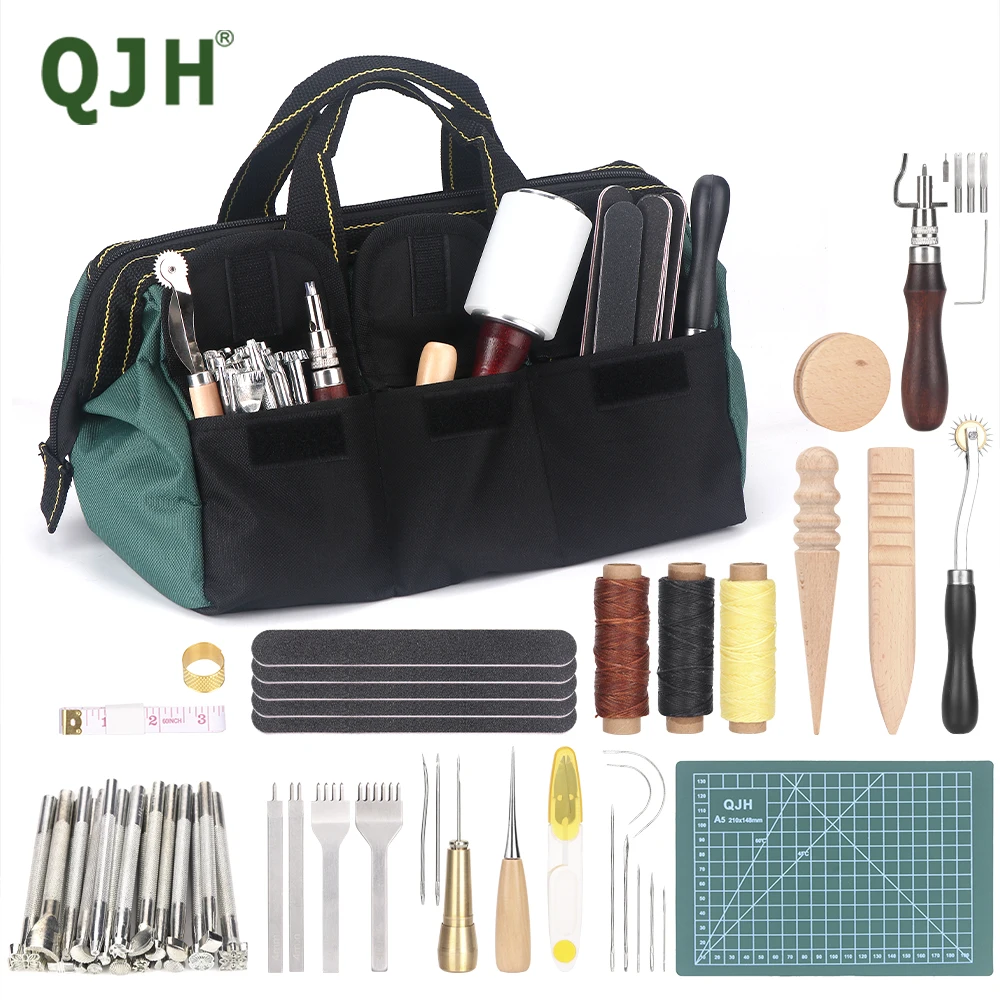 12-inch-Leather-Craft-Tool-Storage-Bag-Oxford-Fabric-Tool-Bag-Leather ...