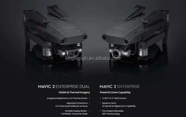 Professional DJI Mavic 2 ENTERPRISE DUAL Drone with M2ED Thermal Camera ...