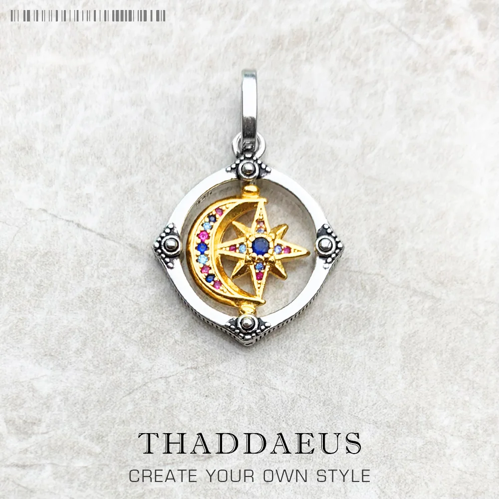 Star-And-Moon-Golden-Pendant-Link-Chain-Necklace-Summer-Brand-New-Fine ...