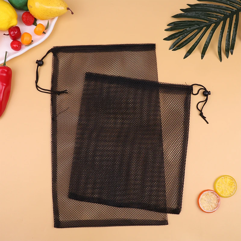 1PC Durable polyester Mesh Drawstring Storage Pouch Bag Stuff Sack ...