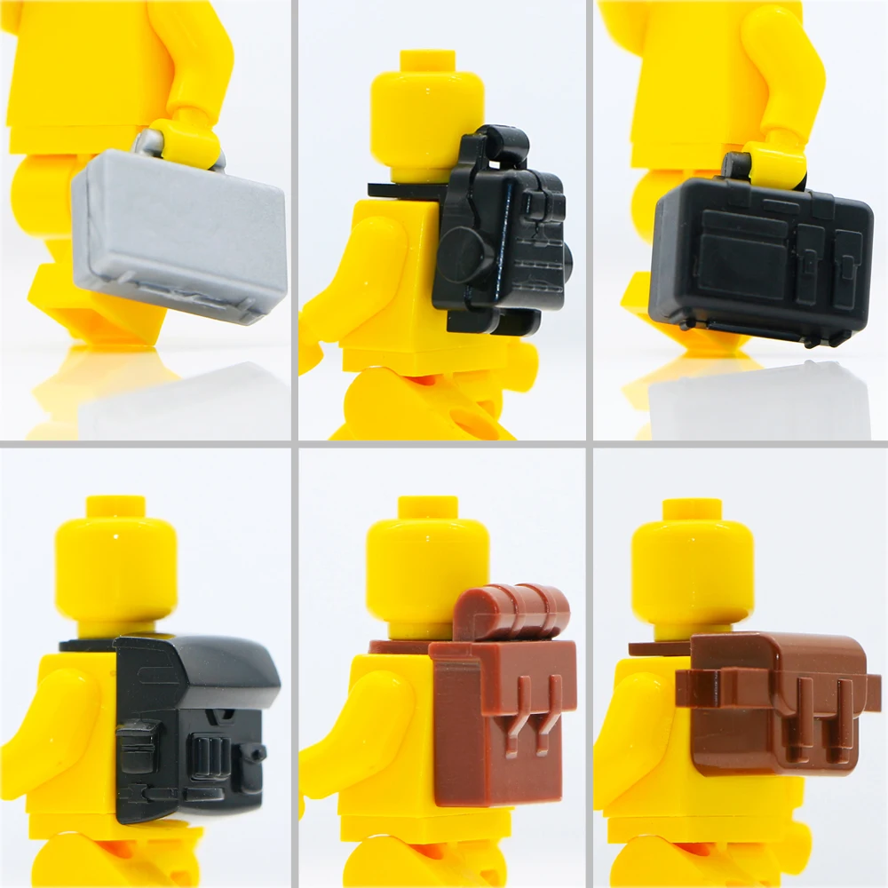 Military-WW2-Weapon-Blocks-Backpack-School-bag-briefcase-Gun-Parts ...