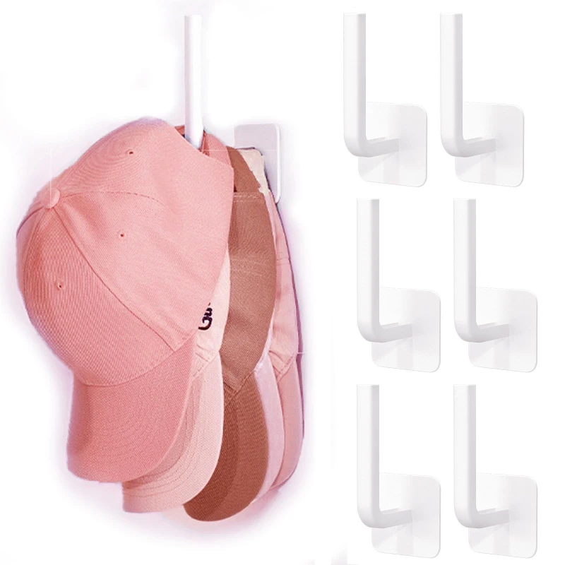 2Pcs-Baseball-Cap-Racks-Wall-Mounted-Punch-Free-Cap-Holder-Cap-Hanger ...