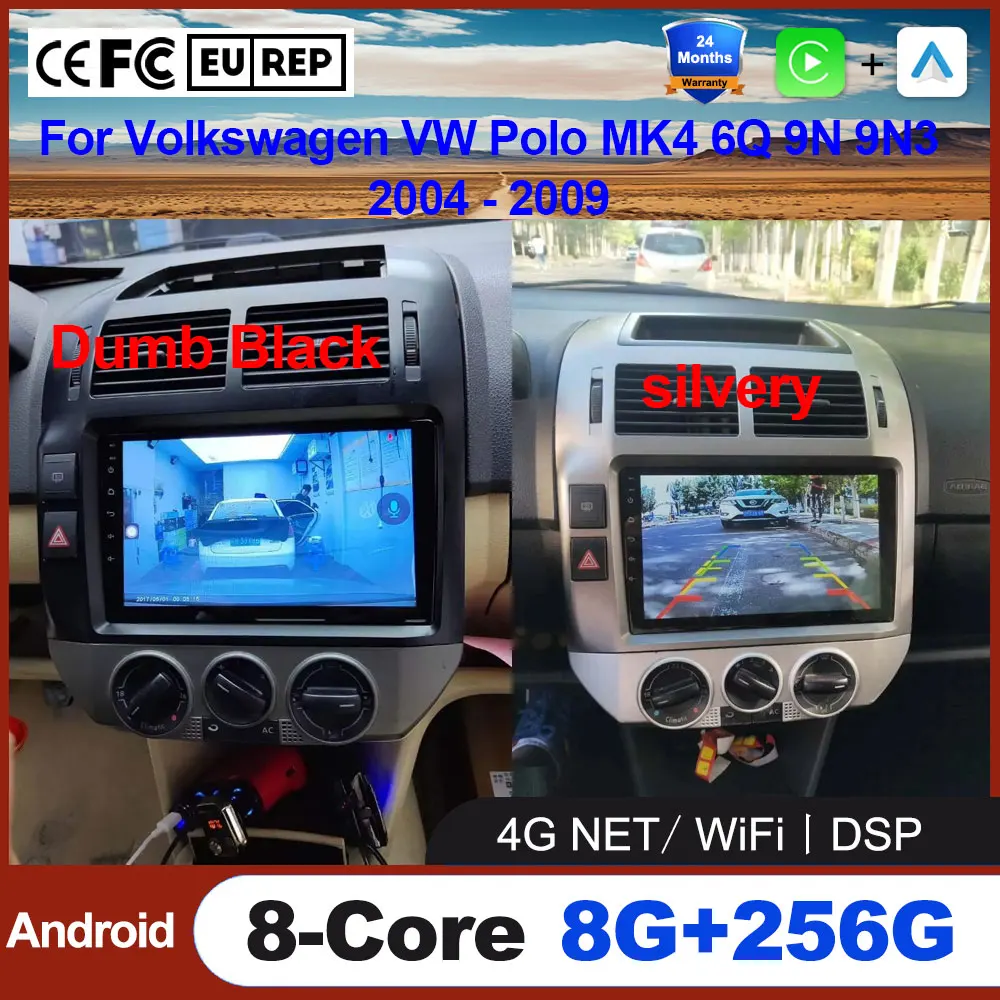 Wireless Carplay Android Auto Car Radio For Volkswagen VW Polo MK4 6Q ...