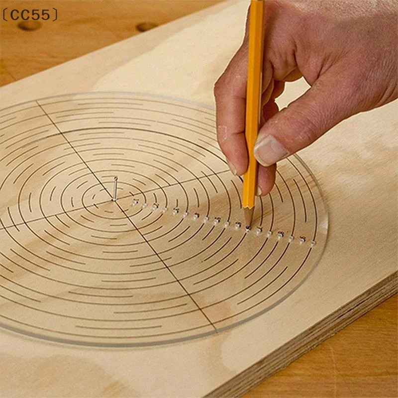 〔CC55〕20CM/7.87IN Round Center Clear Plastic Finder Lathe Work Compass ...