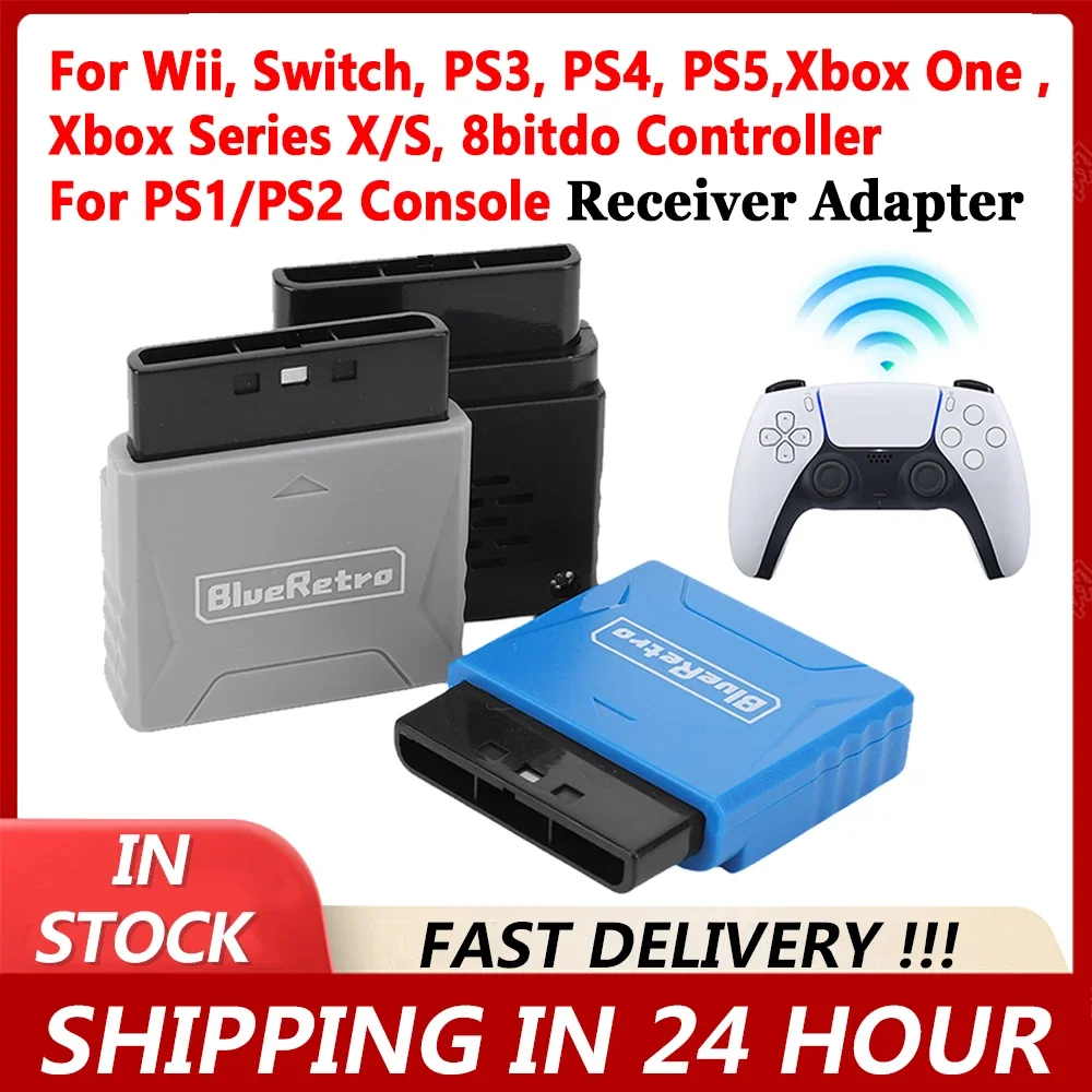 Wireless-Controller-Receiver-Adapter-For-PS2-PS1-Game-Console-Bluetro ...