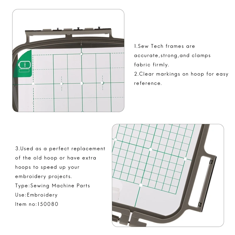 Machine à coudre,Ensemble de cadre de cerceau de broderie pour Brother ...