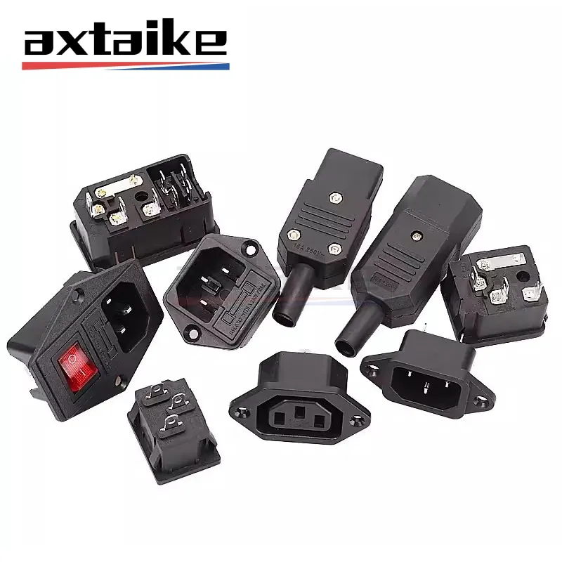 2PCS-AC-Power-Cord-Plug-Socket-Female-Male-Extension-Cable-AC-01-02-03 ...