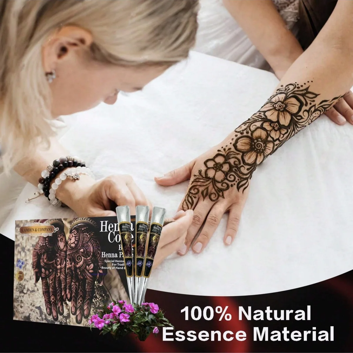 Conos de Henna geniales, crema para tatuaje, pasta de Henna, pintura de ...