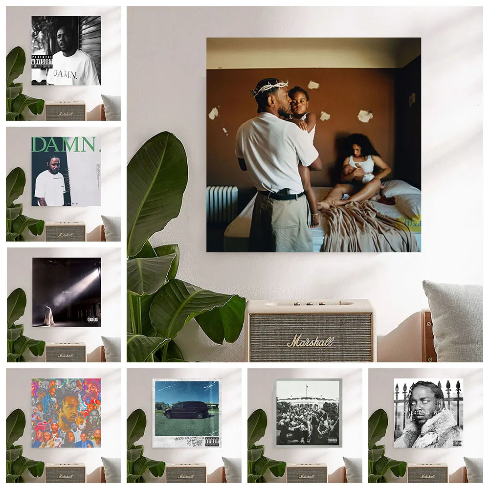 Kendrick-Lamar-Poster-Pop-Music-Album-Cover-Wall-Sticker-Rap-Hip-Hop ...