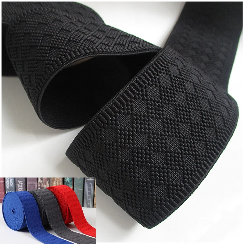 40mm Mini Plaid Thickened Elastic Colored Rubber Elastic DIY Handmade ...