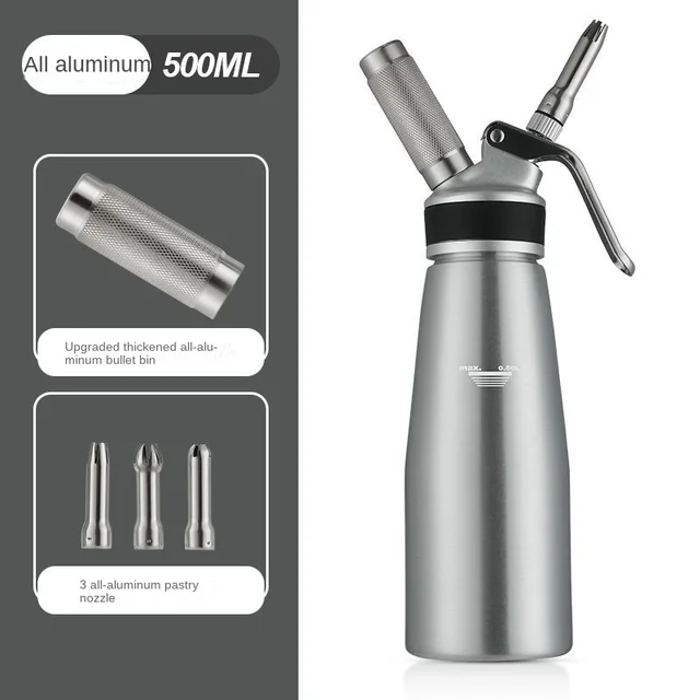 500ml Cream Gun Stainless Steel Cream Foamer Stainless Steel Cream ...