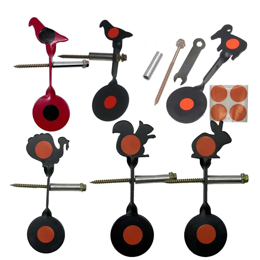 Hunting-and-Shooting-Steel-Plinking-Spinner-Target-Five-Animals-Option ...