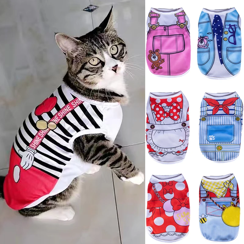 Ropa-de-gato-Sphynx-con-estampado-dulce-disfraz-de-verano-para-mascotas ...