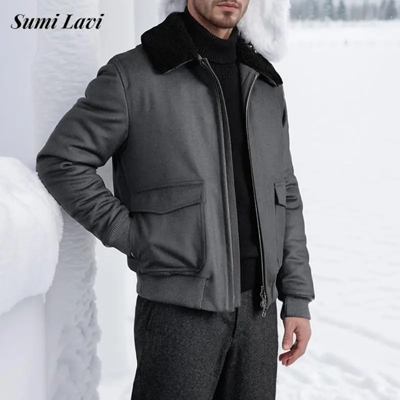 Trendy-Zipper-Wool-Turn-down-Collar-Jackets-Mens-Streetwear-Fashion ...