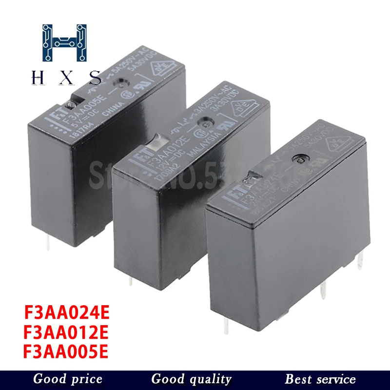 2PCS F3AA024E F3AA012E F3AA05E 24V 12V 5V 4Pin 5A 250VAC Relay|Relays| - AliExpress
