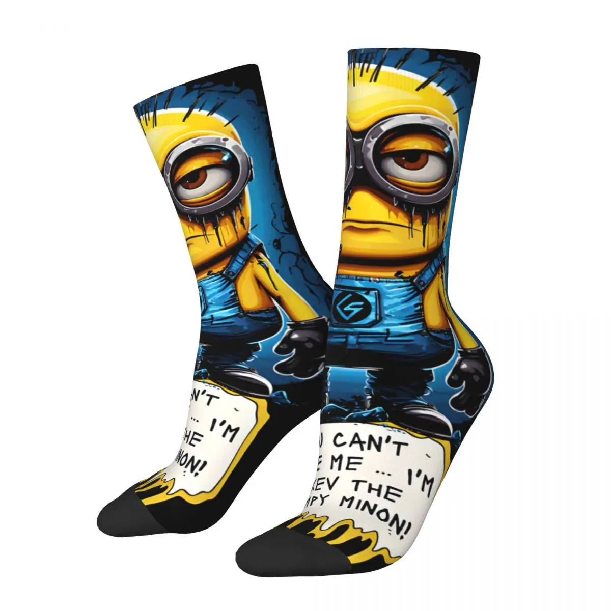 Hip-Hop-Retro-Kev-The-Grumpy-Minion-Crazy-Men-s-compression-Socks ...