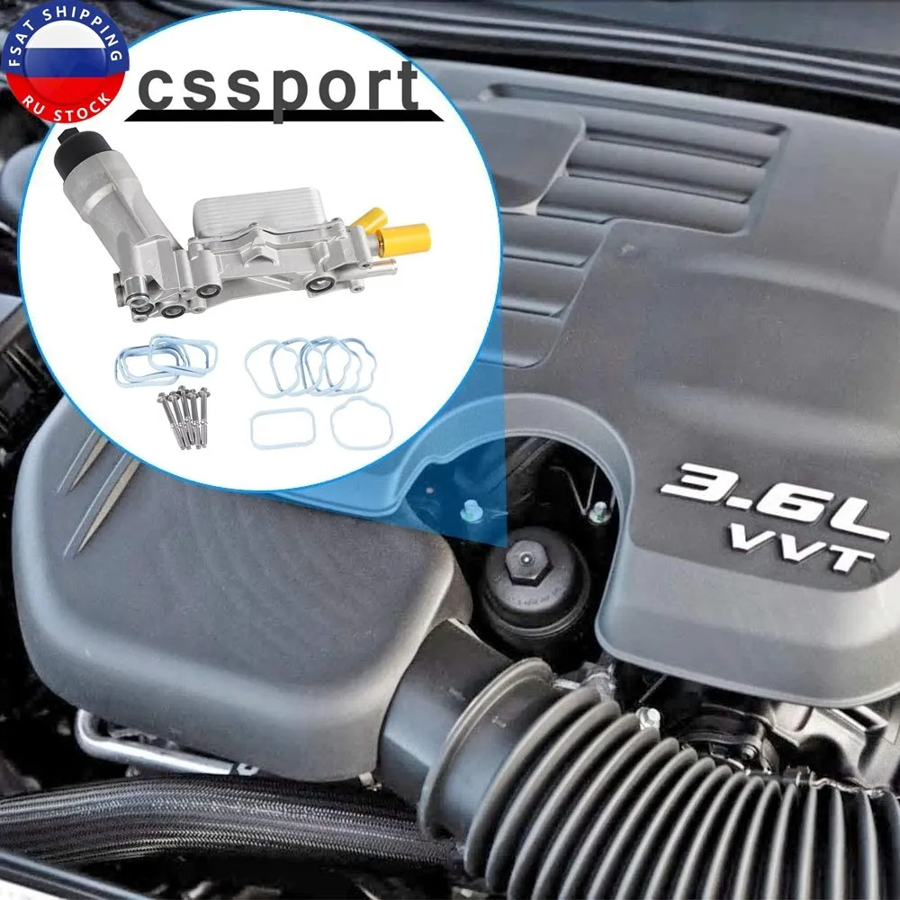 Adaptador de filtro de aceite Alu, motor para Jeep Chrysler Dodge Ram 3 ...