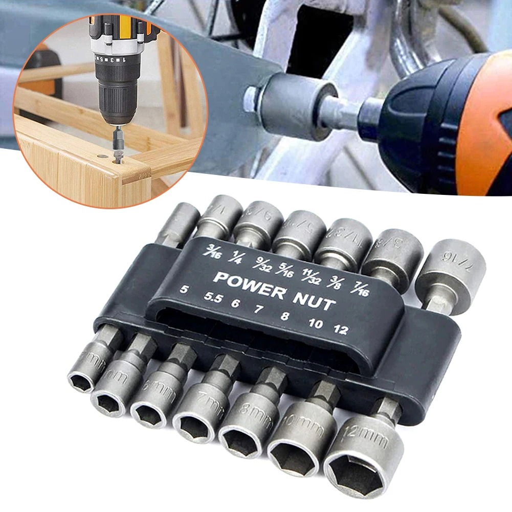 14Pcs-Quick-Release-No-Magnetic-Nut-Setter-Set-Multipurpose-Hex-Socket ...