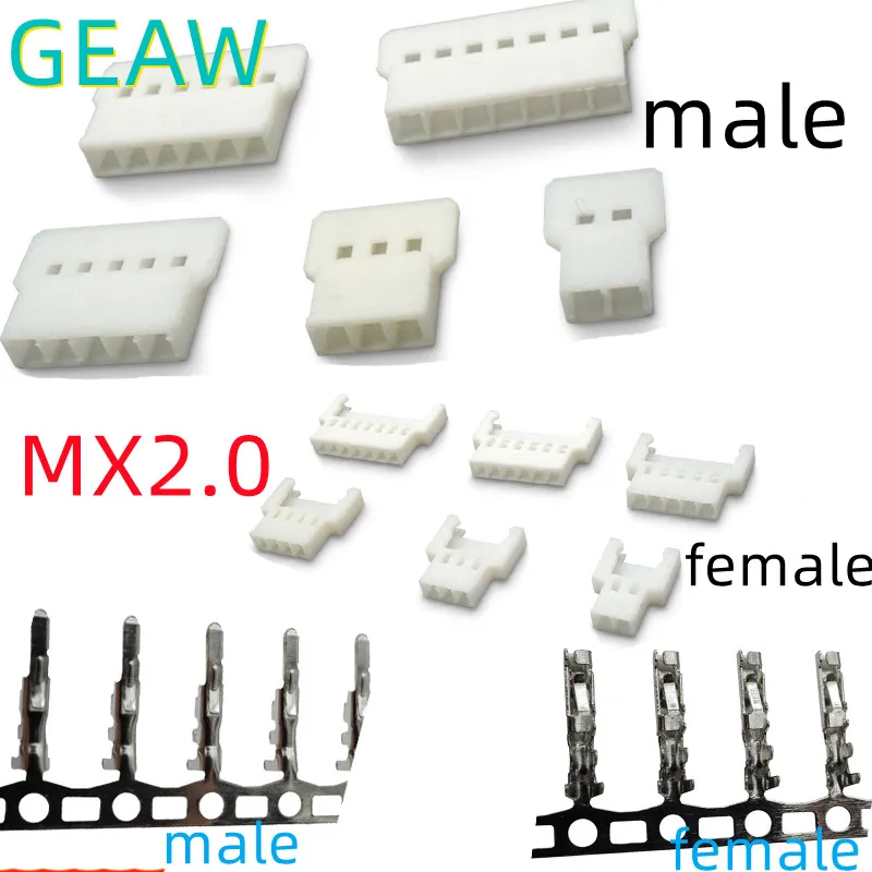 50sets-51005-51006-MX2-0-2-0mm-Connector-Socket-Pin-Header-Male-Female ...