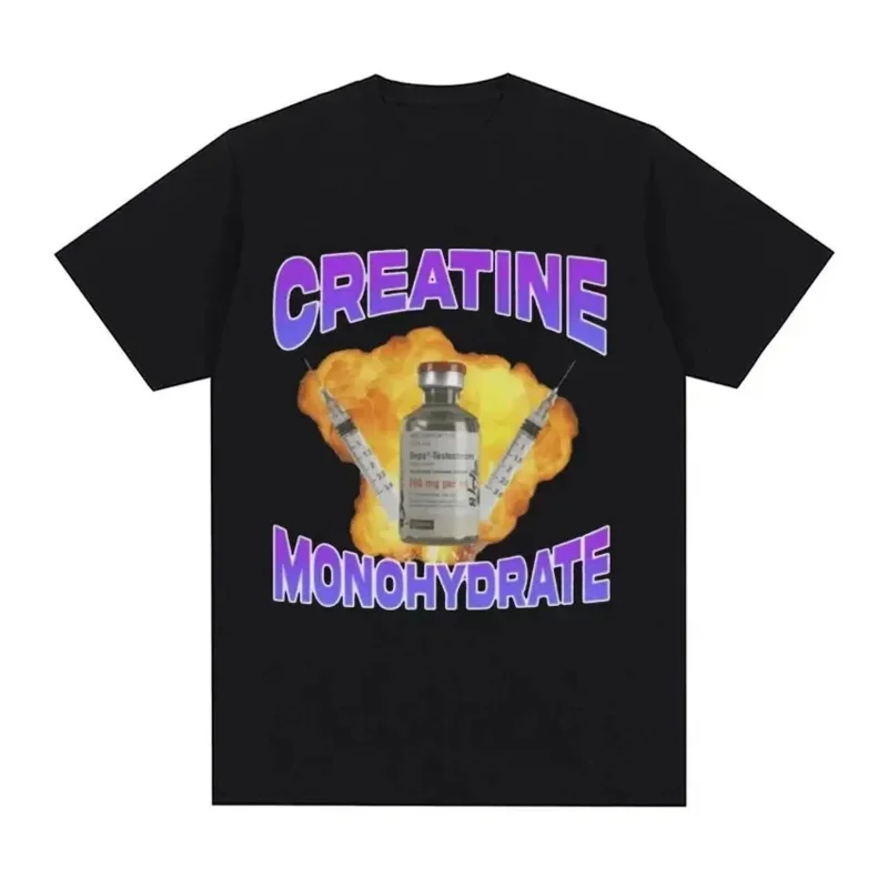Creatine-Monohydrate-Funny-Meme-Graphic-T-Shirt-Men-s-Women-Fashion ...
