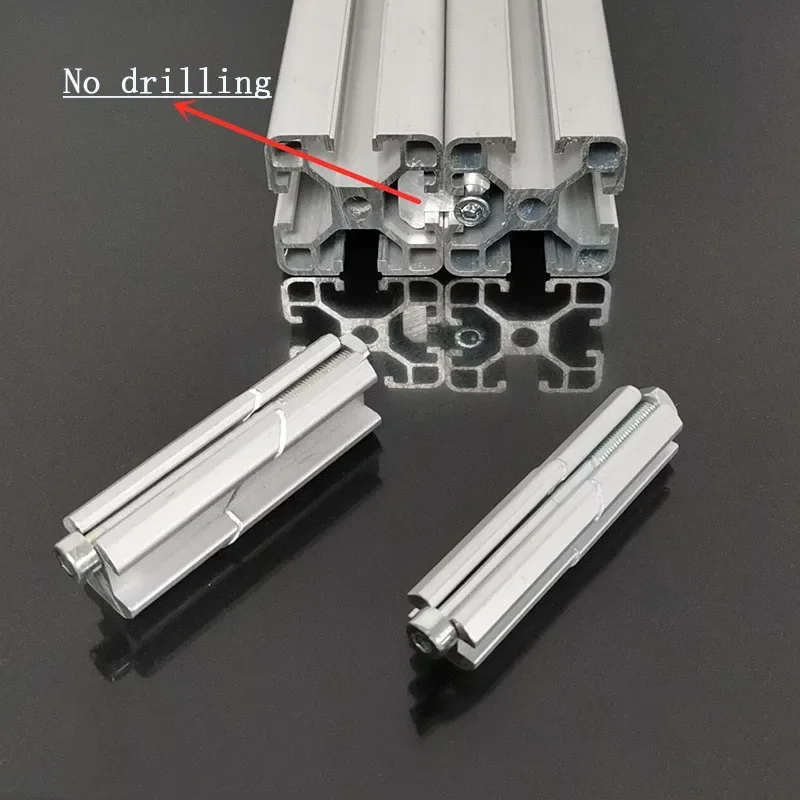 European-Standard-Aluminum-Profile-One-Line-Connector-Parallel-Clamping ...