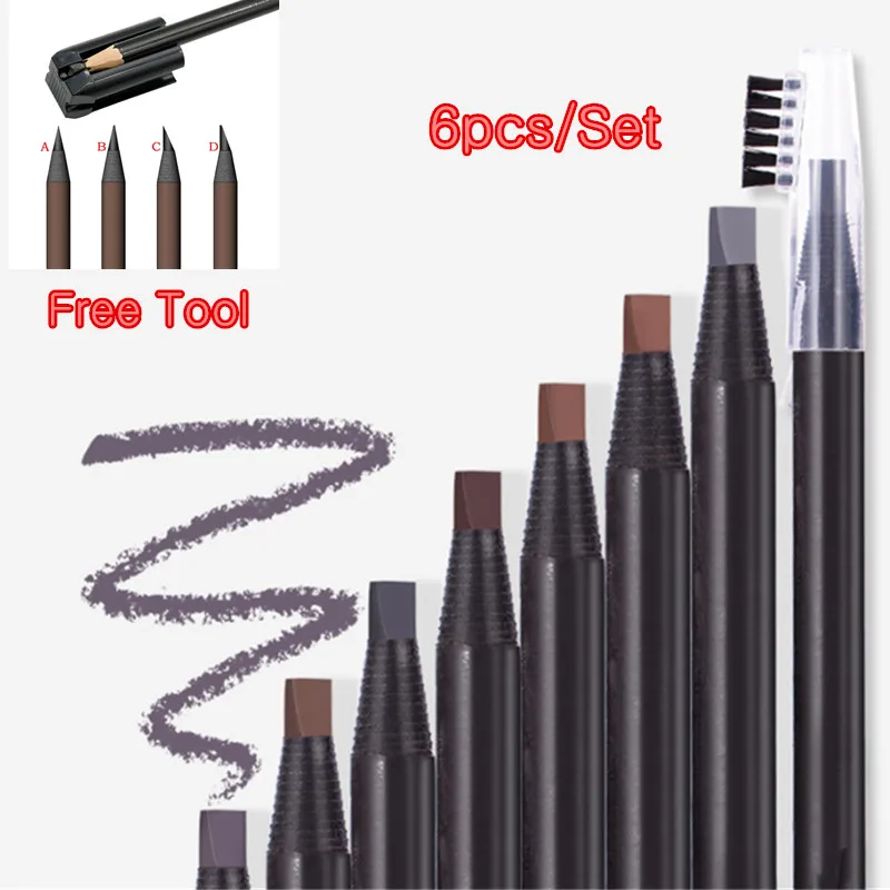 6pcs-Hard-Core-Eyebrow-Pencil-Microblading-Sharpener-Waterproof-Non ...