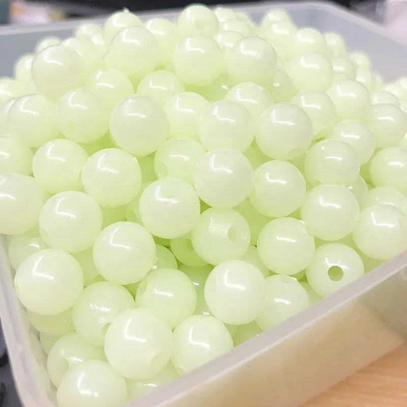 4-5-6-8mm-Luminous-Beads-Plastic-Bead-Night-Pearls-Perforation ...