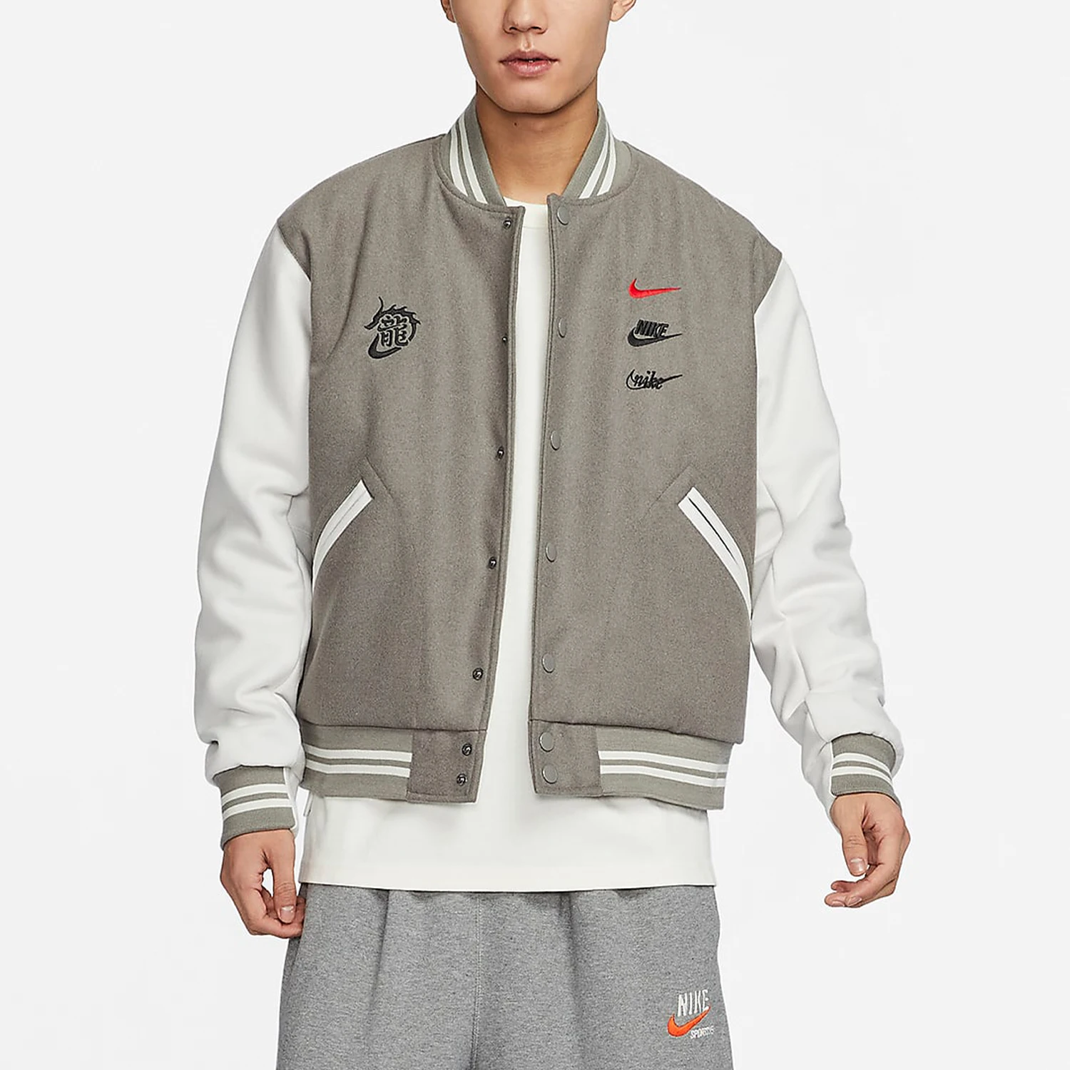 Nike Official Genuine Spring Men's Patchwork Casual Sport Jacket FZ6372 ...