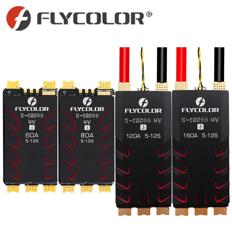 FLYCOLOR-X-CROSS-HV3-60A-80A-120A-160A-ESC-5-12S-BLHeli-32-Dshot ...