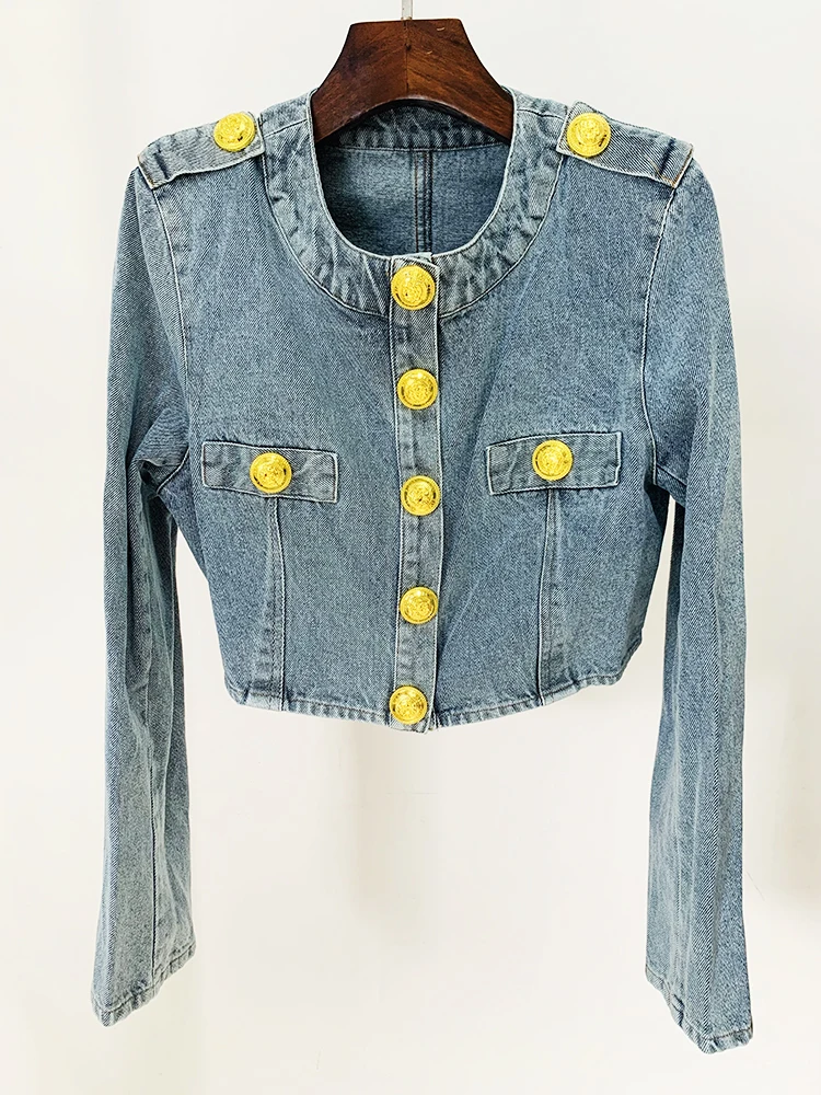 HIGH STREET New Fashion 2026 Designer Fashion Jacket Women's Gold ...