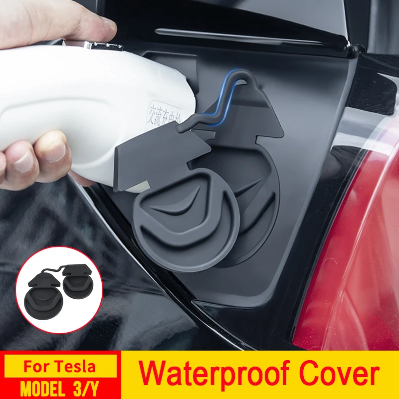 Waterproof-Charging-Port-Cover-For-Tesla-Model-3-Y-Accessories-2023 ...
