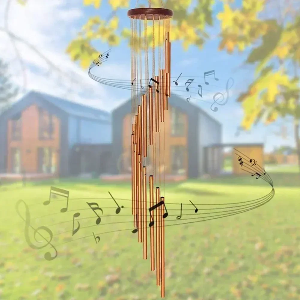 12 Tubes Wind Chimes Gold/silver Musical Windchime Pendant Aluminum ...