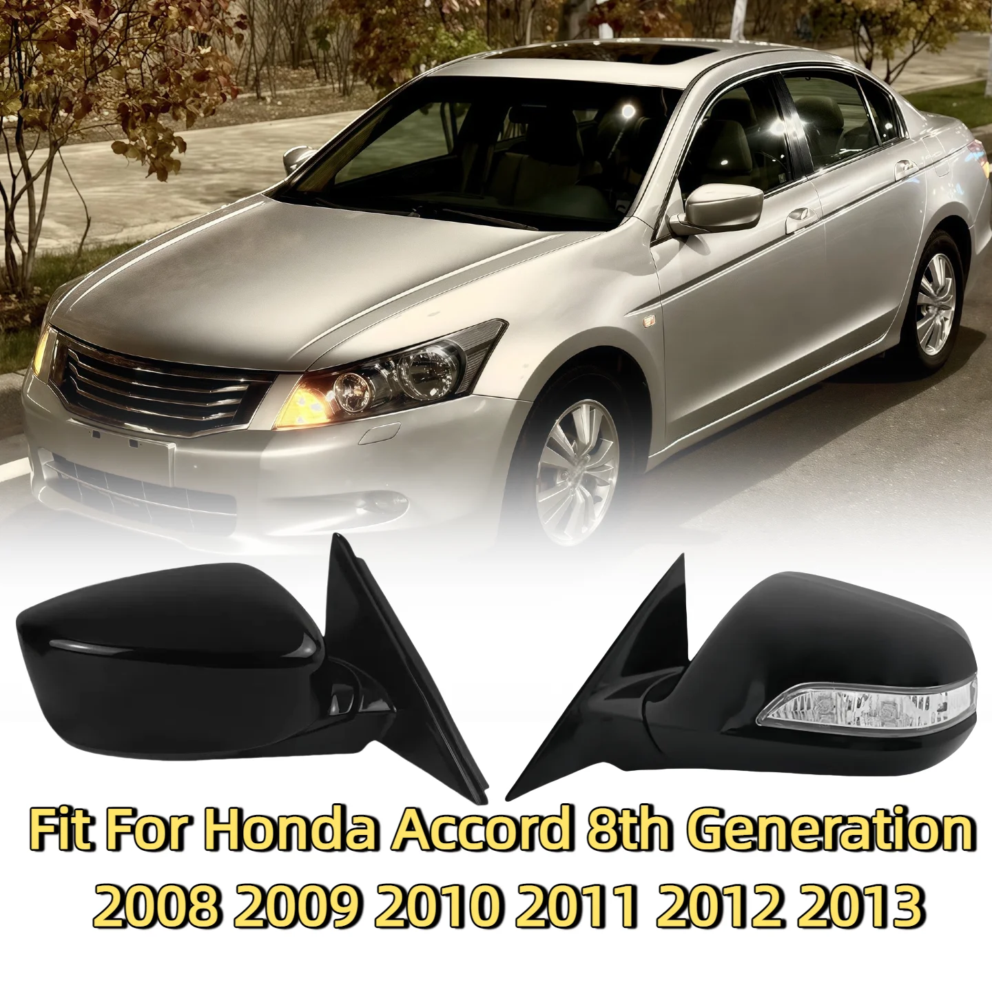 Car Door Rearview Mirror Assy Side Mirror Assembly For Honda Accord 8th ...
