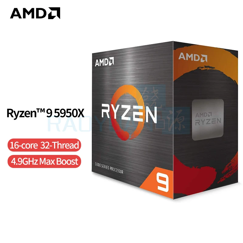 새로운 Amd R9 5950x CPU 5950x 데스크탑 컴퓨터 프로세서 3.4GHz 100 100000059 PCIe 4.0 ...