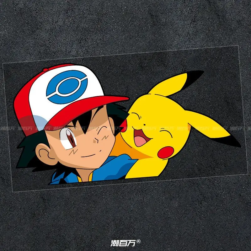 Pikachu Pokemon Car Sticker Cute Car Sticker Cover Scratch Electric Car ...