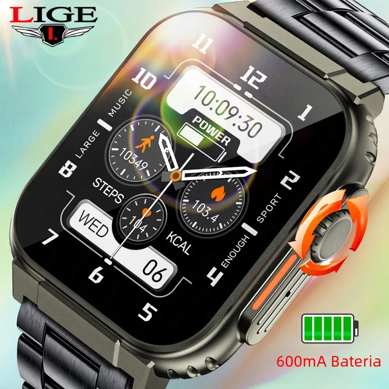 AMOLED-Smartwatch-Imperme-vel-para-Homens-e-Mulheres-Tela-HD-Bluetooth ...
