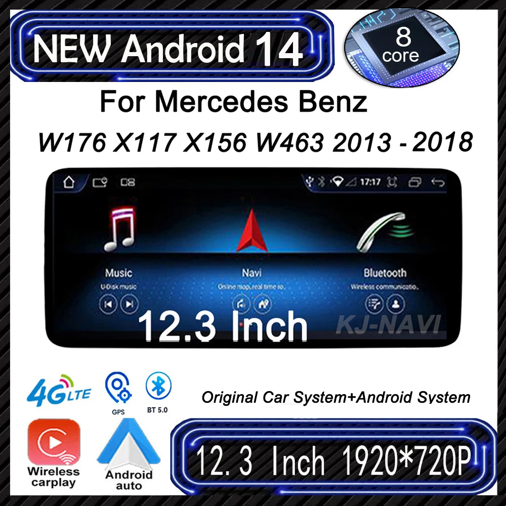 12-3-Android-14-para-Mercedes-W176-X117-X156-W463-2013-2015-NTG-4-5 ...
