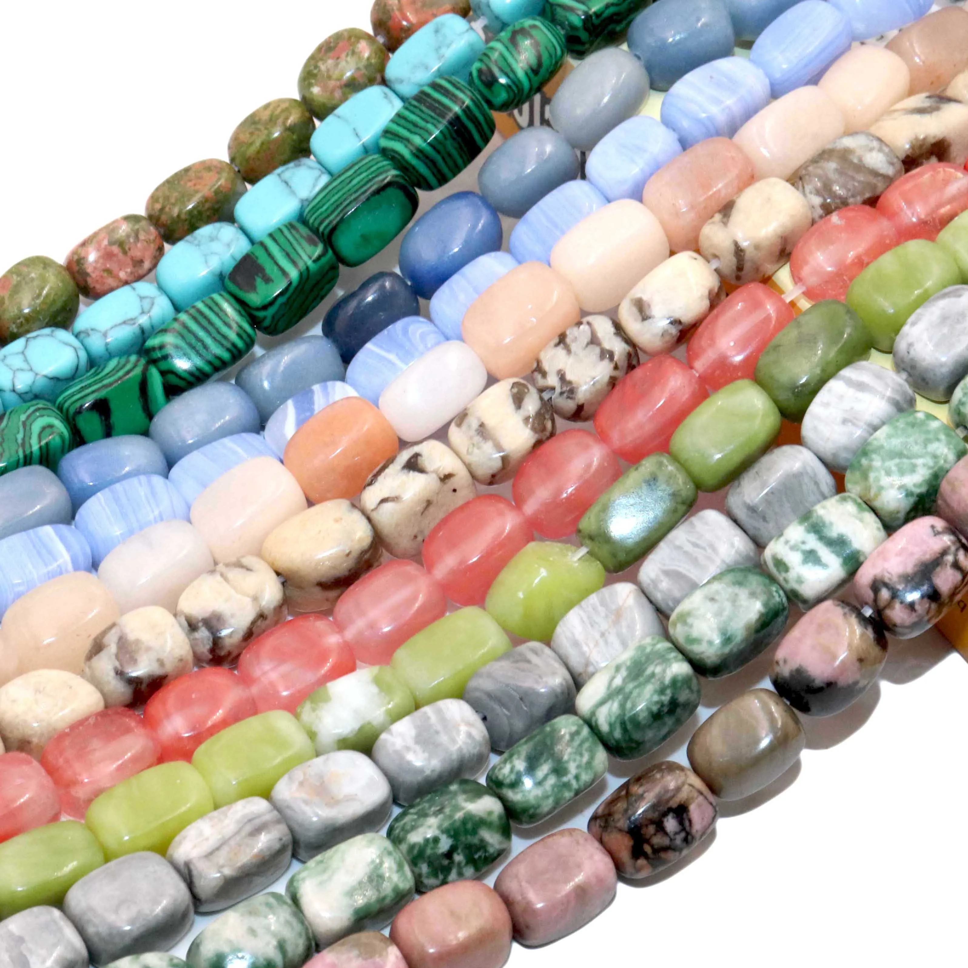 8x12MM Natural Turquoises Rhodonite Amazonite Agates Stone Rectangle ...