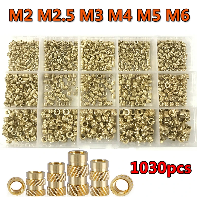 M2 M3 M4 M5 M6 Brass Inserts Kit | Heat Set Inserts M2 M3 M4 Kit - M2 M2.5 M3 M4 M5 - Aliexpress