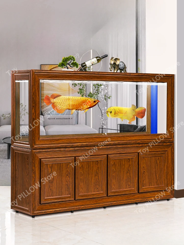 Chinese-dragon-fish-tank-living-room-screen-bottom-filter-large ...