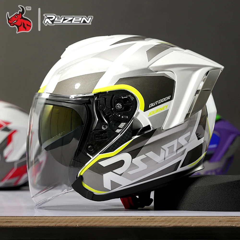 Summer Motorcycle Helmet Breathable Design Ventilated DOT Certified 3/4 ...