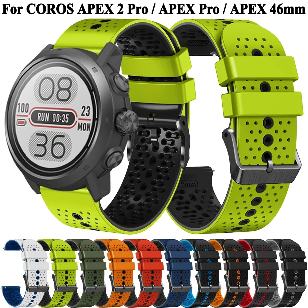 Silicone Strap For COROS APEX 2 Pro /COROS APEX 46mm Smartwatch Band ...